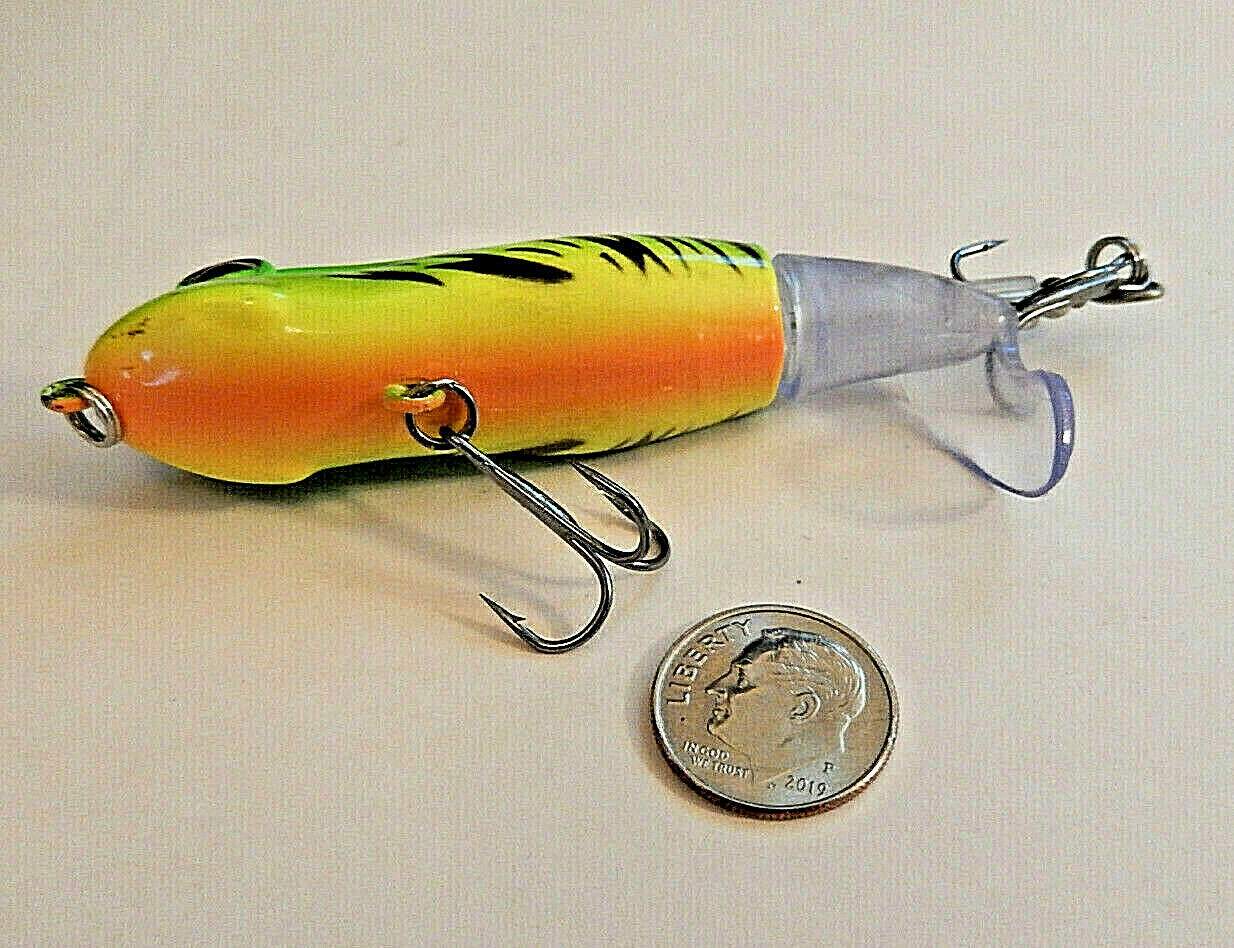 JBvalu 3.6" Frog Topwater Propeller Fishing Lure, 3D Eyes (compare to ...