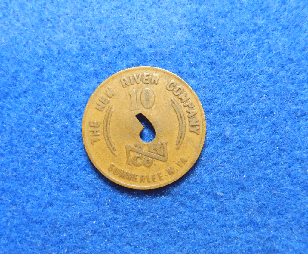 Coal Scrip Token: The New River Company, Summerlee West Virginia ...