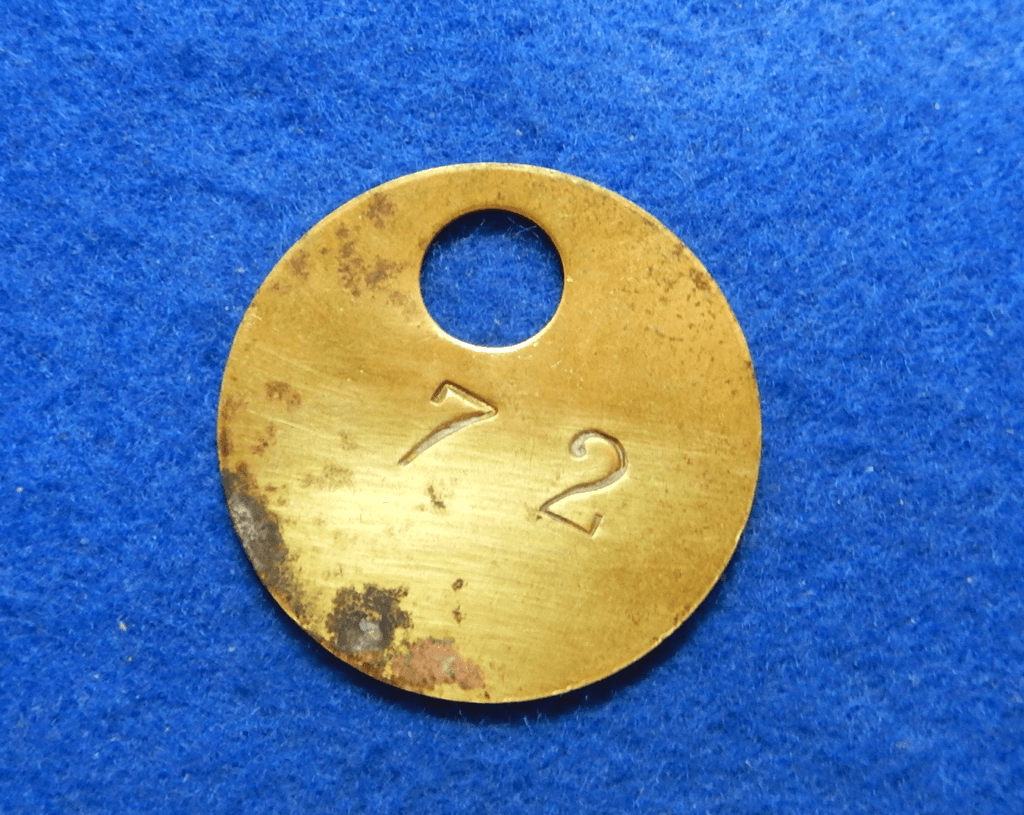 Mining Tag, Rare Brass Coal Mine Tag, Vintage Antique #72, 1-3/8 ...