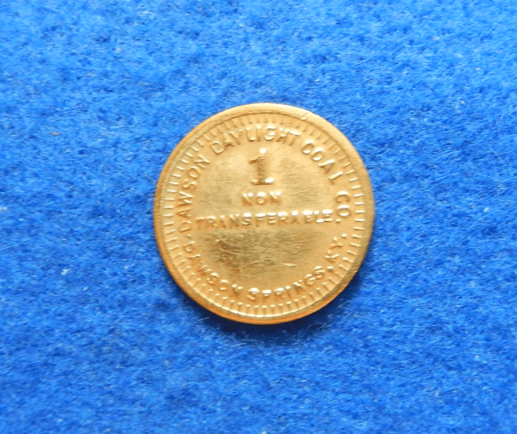 Coal Scrip Token: Dawson Daylight Coal Co., Dawson Springs Kentucky ...