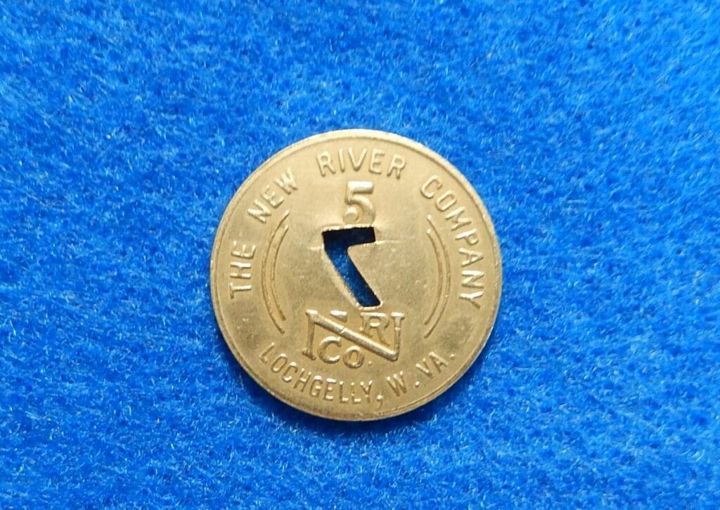 Coal Scrip Token: The New River Company, Lochgelly West Virginia, 5 ...