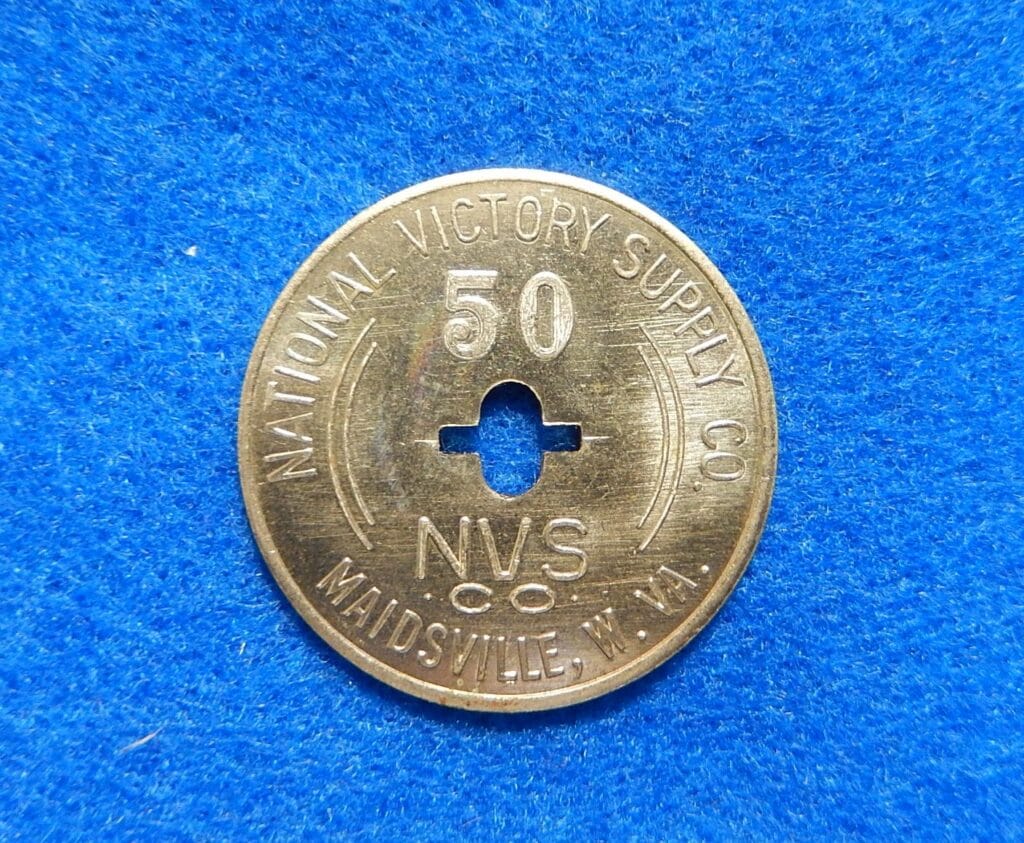 Coal Scrip Token: National Victory Supply, Maidsville West Virginia 50 ...