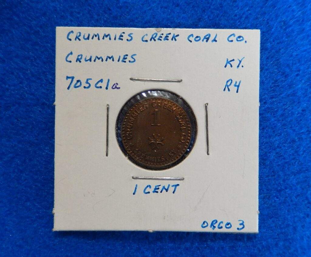 Coal Scrip Token: Crummies Creek Coal, Crummies Kentucky, $.01 - JBvalu.com