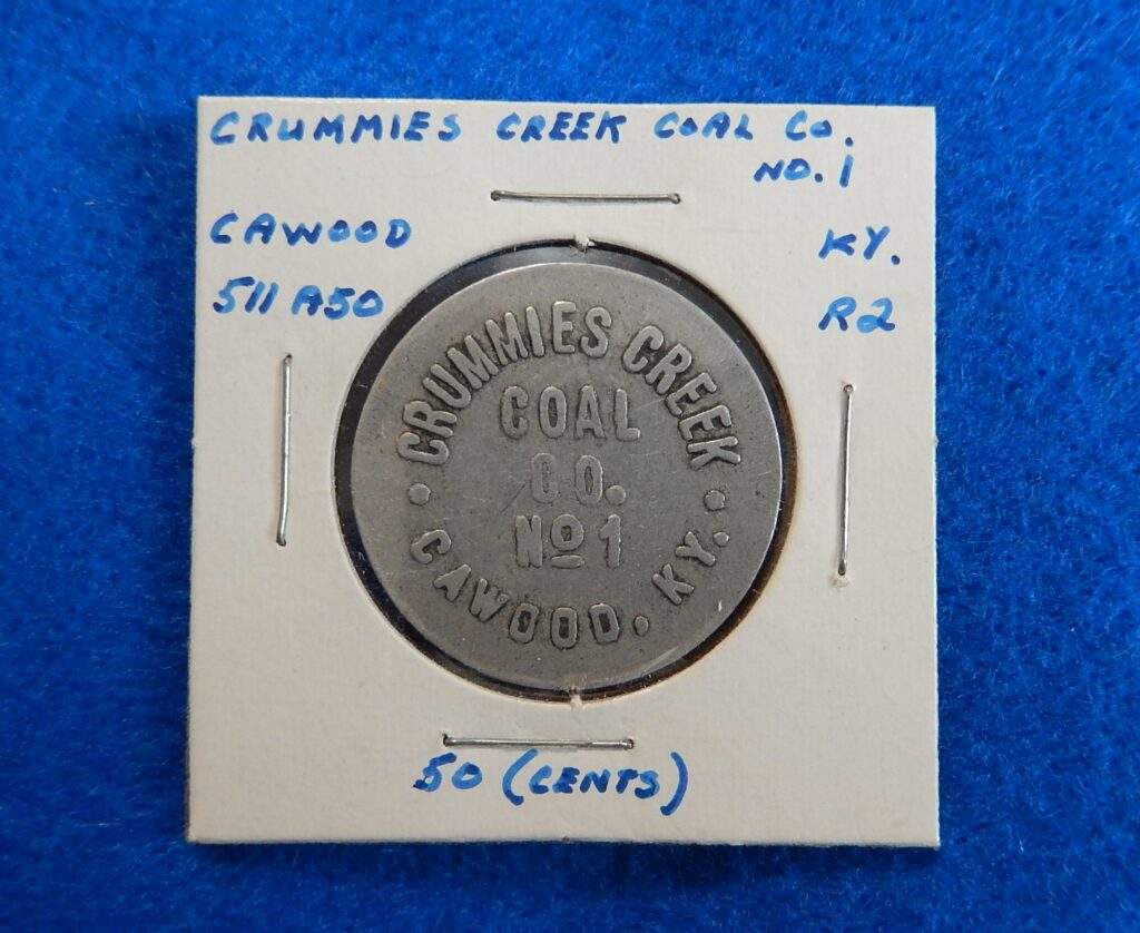 Coal Scrip Token: Crummies Creek Coal, Cawood Kentucky, $.50 - JBvalu.com