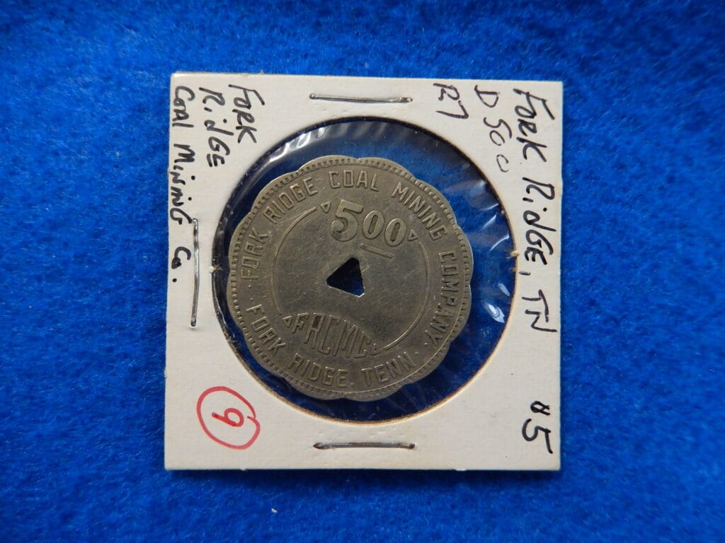 Coal Scrip Token: Fork Ridge Coal Mining, Fork Ridge Tennessee, $5 ...