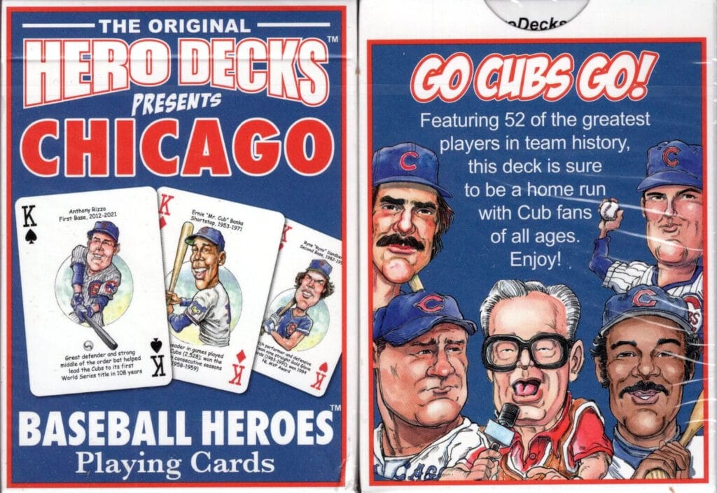 HERO DECKS Chicago Cubs Baseball Heroes Playing Cards 52 Factory Sealed ...